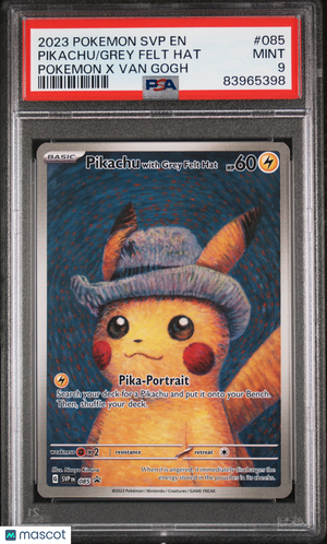 23 Pokemon SVP EN-SV Black Star Promo Grey Felt Hat Pikachu Van Gogh P