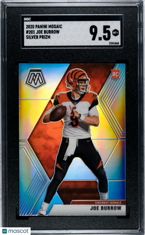 2020 Panini Mosaic Joe Burrow #201 Silver Prizm SGC 9.5